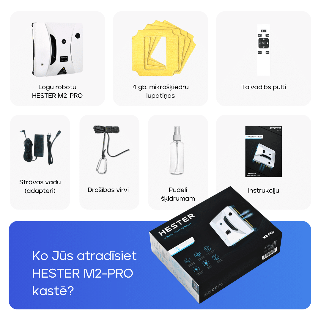 Logu mazgāšanas robots HESTER M2-PRO – Hester Latvija